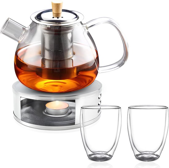 Culminar Theepot Set – Theepot Met Filter – Theepot Glas – Theepot Met ...