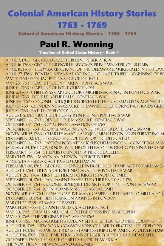 Timeline of United States History 4 - Colonial American History Stories ...