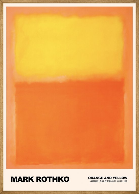 Mark Rothko Orange and Yellow Poster - 40x50 cm | bol