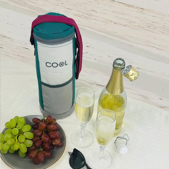 Koeltas voor flessen tot 1,5 liter, flessenkoeltas, afmeting 12 x 32 cm ...