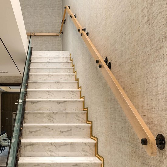 Leuning, hout, binnentrapleuning, hout, 100 cm, grenen wandleuning ...