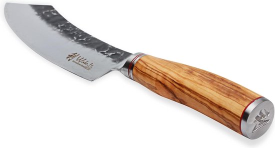 Olive HS Damastmes, blokmes en BBQ-mes, 20 cm lemmet gemaakt van 67 ...