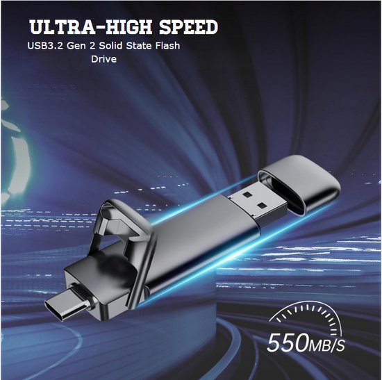 USB Stick 2 TB - USB Stick 2 Terabyte Razendsnelle Overdracht - Externe ...