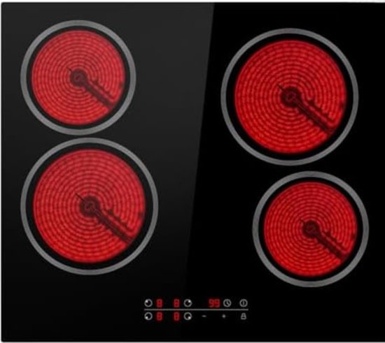 Elektrische Kookplaat 4 Pits - Elektrische Kookplaat Vrijstaand ...