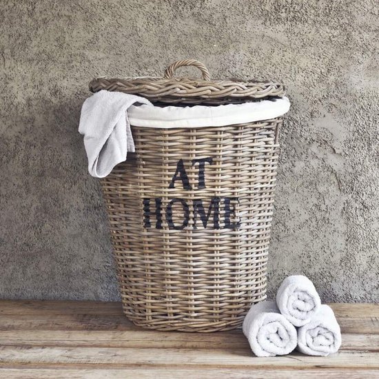 Rieten Wasmand - Ø53cm - 63cm Hoog - Rotan Wasmand ‘At Home’ - Het ...