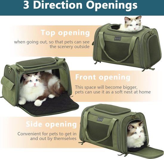 transportbox voor kleine huisdieren, katten, honden, konijnen 44.5L x ...