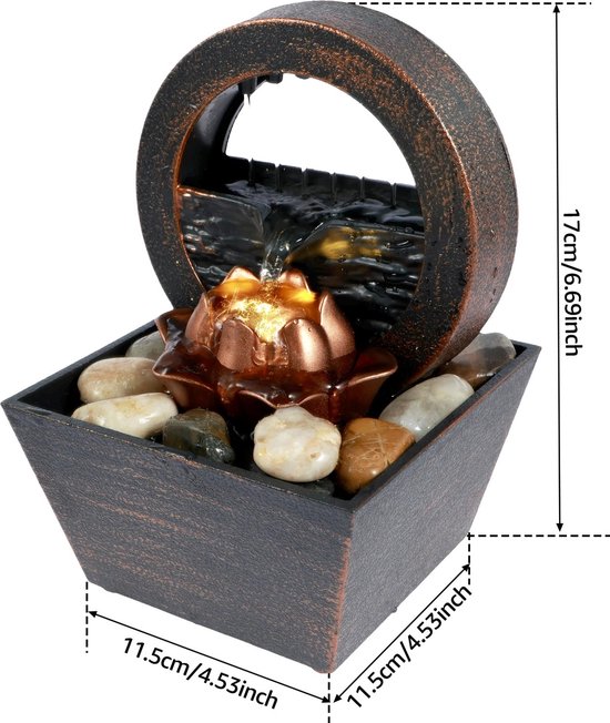 Rakmishop - Bronzen lotus fontein - Indoor water fontein ...