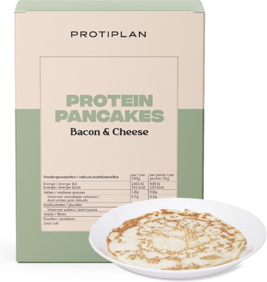 Protiplan | Pannenkoek Bacon Kaas | 7 x 31 gram | Snel afvallen zonder ...