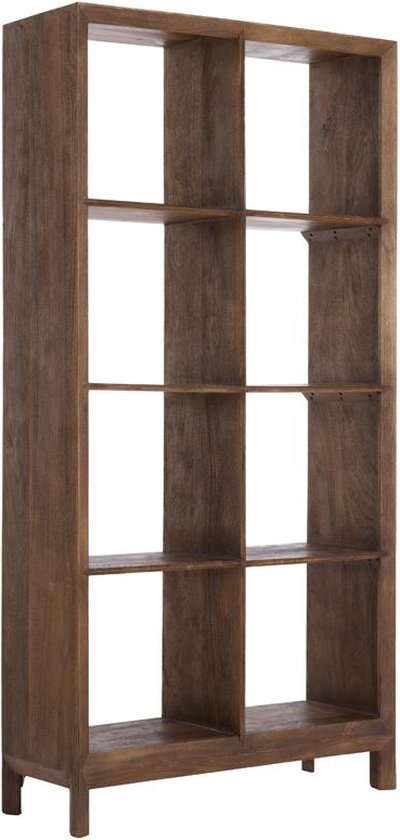 Sondrio wandkast open - hout mat donkerbruin | bol