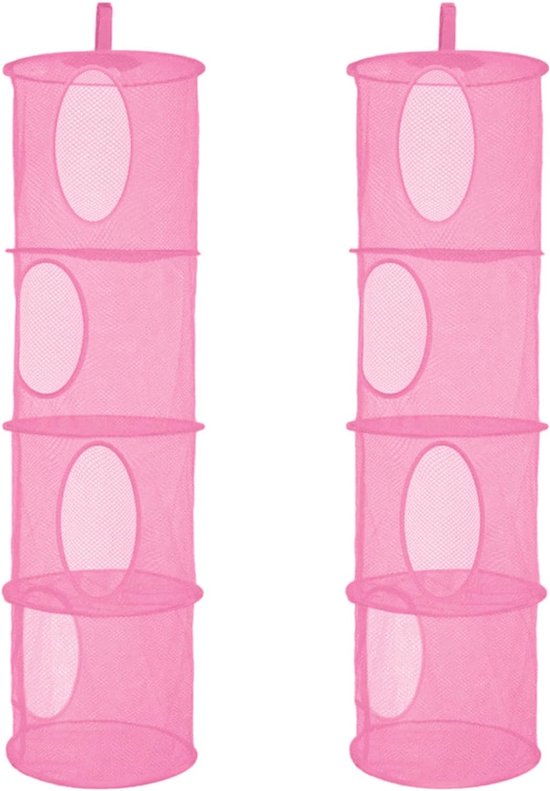 Bastix - Set van 2 knuffelopbergmanden, hangende opbergruimte met 4 ...