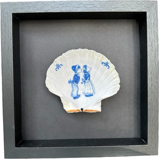 Mijn Pronkstuk - Gouden sint-jacobsschelp met koppel delfts blauw ...