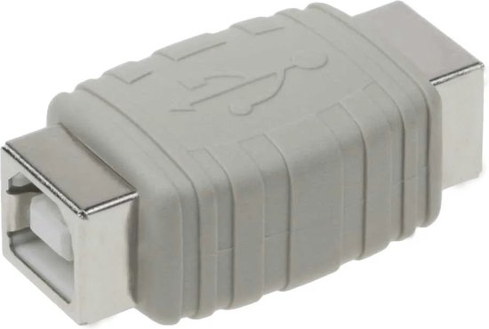 Deltaco USB-64 USB B Female naar USB B Female Adapter - USB 2.0 - Grijs ...