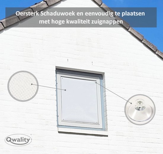 Qwality Zonwering met Zuignappen - Schaduwdoek voor raam - 80x150cm | bol