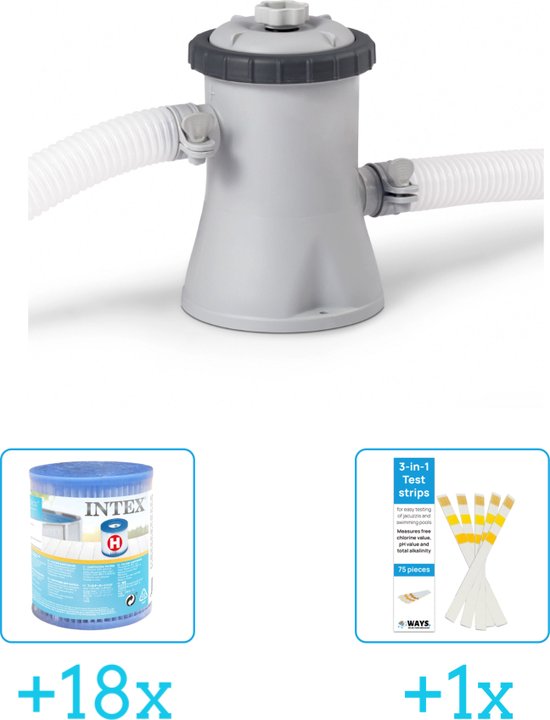 Intex 28602GS Filterpomp - 1.250 liter per uur inclusief Intex Filter ...