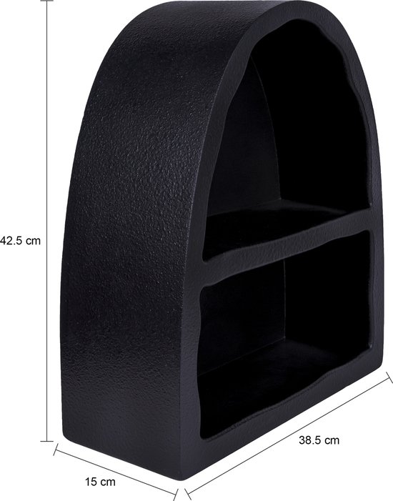 QUVIO Vakkenkast – Wandkastje – Wandkast – Vakkenkast zwart – Wandkast ...