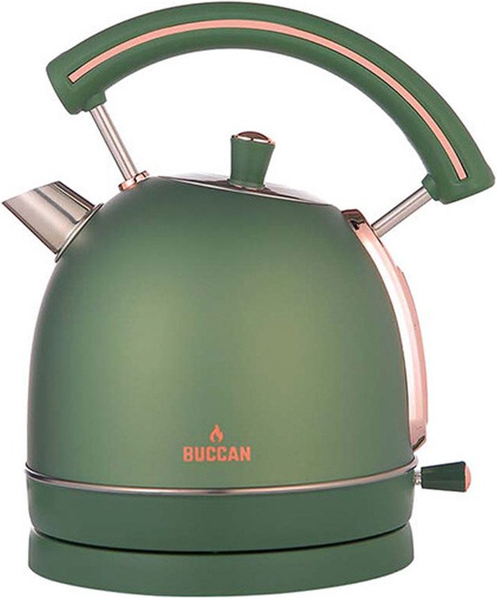 Buccan - Retro Waterkoker - Dome - Groen Rose | bol