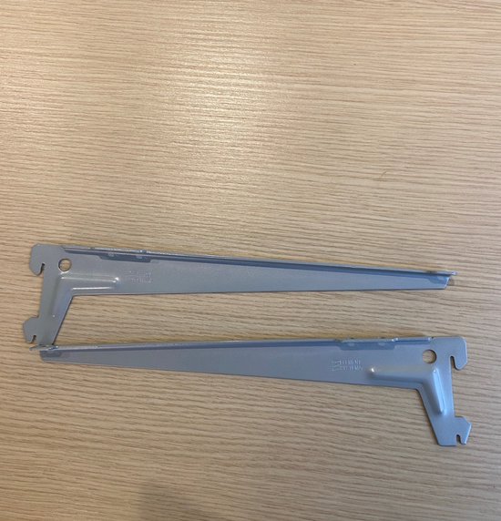Set van 2 Plankdragers grijs diepte 28 cm inhaakbaar in de wandrails ...