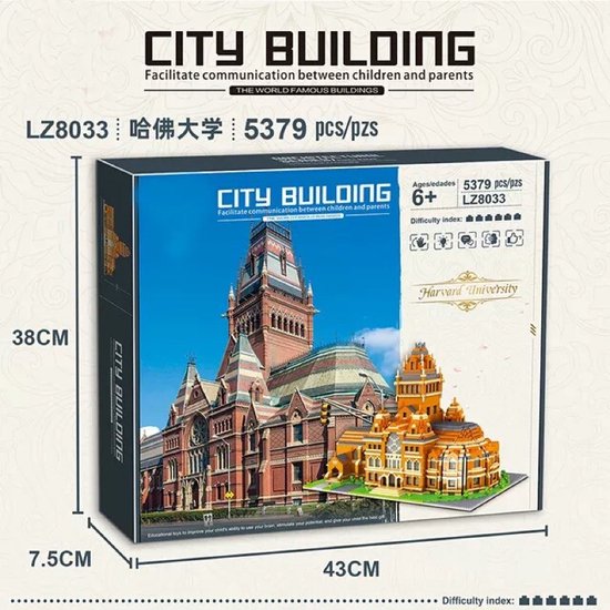 Lezi Harvard University - Nanoblocks / miniblocks - Bouwset / 3D puzzel - 5379... | bol