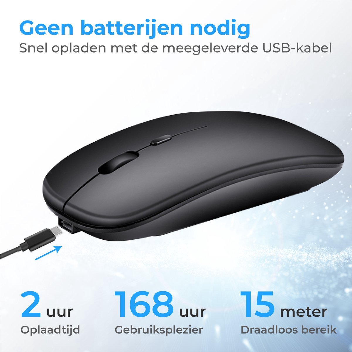 Vendens stijlvolle draadloze design muis - RGB Verlichting - Silent ...