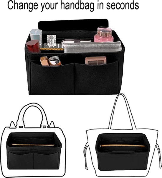 Handtas organiser - Netjes en geordend - Bag in Bag - 28x9x16.5 cm ...