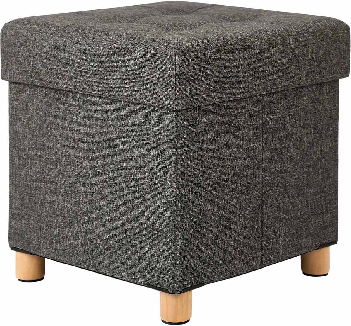 Zitkist - Poef - Voetenbank met opbergruimte - Met deksel - Houten ...