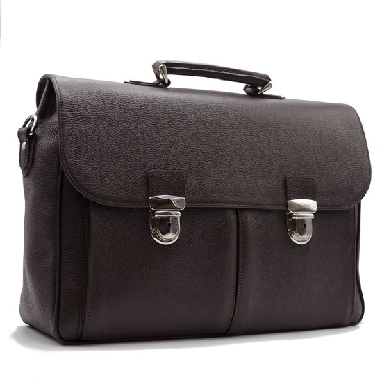 20SDE leren aktetas 17,3 classic bruin | bol