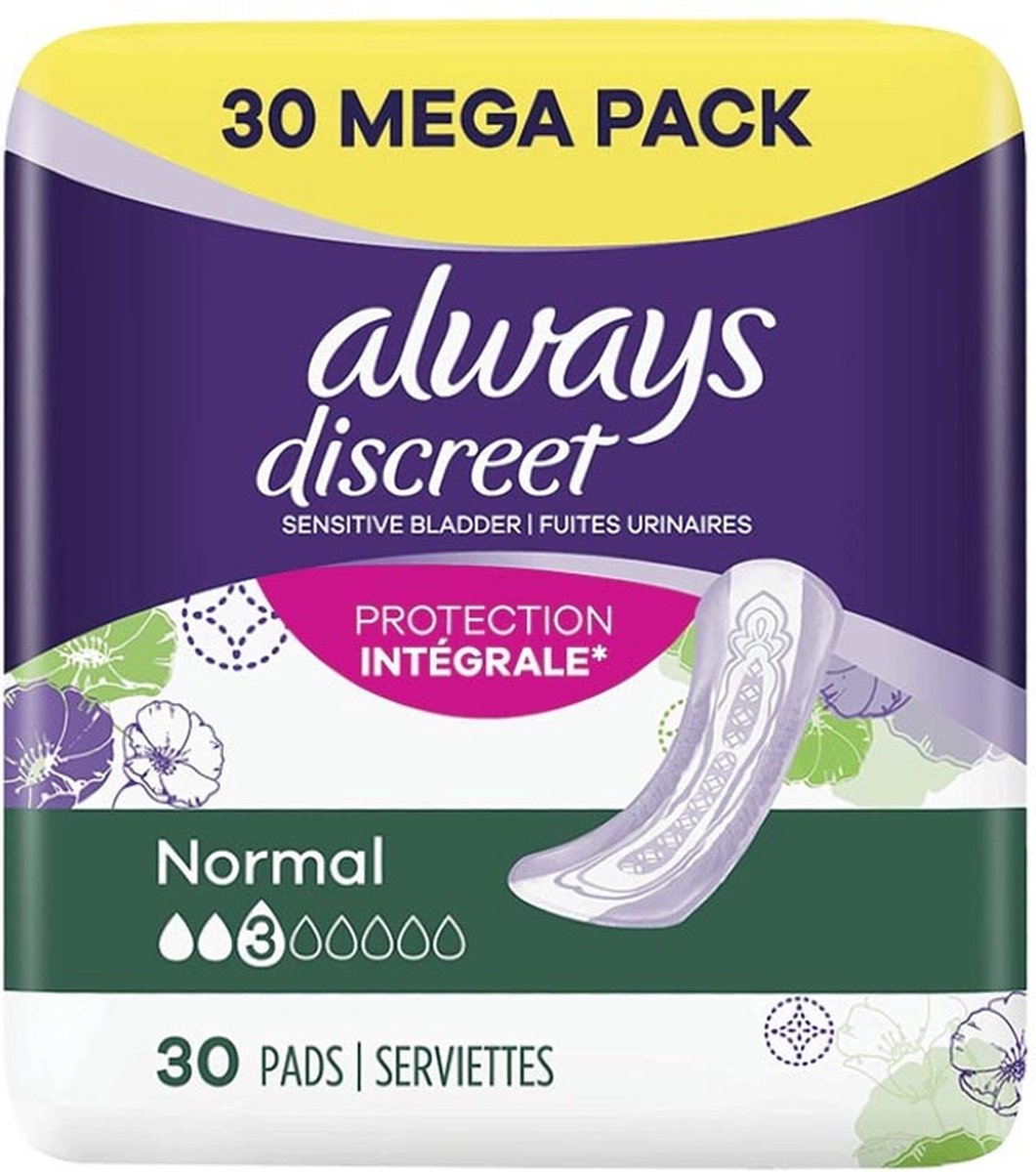 Always Discreet Voor Urineverlies 3 Normal - 30 pads | bol
