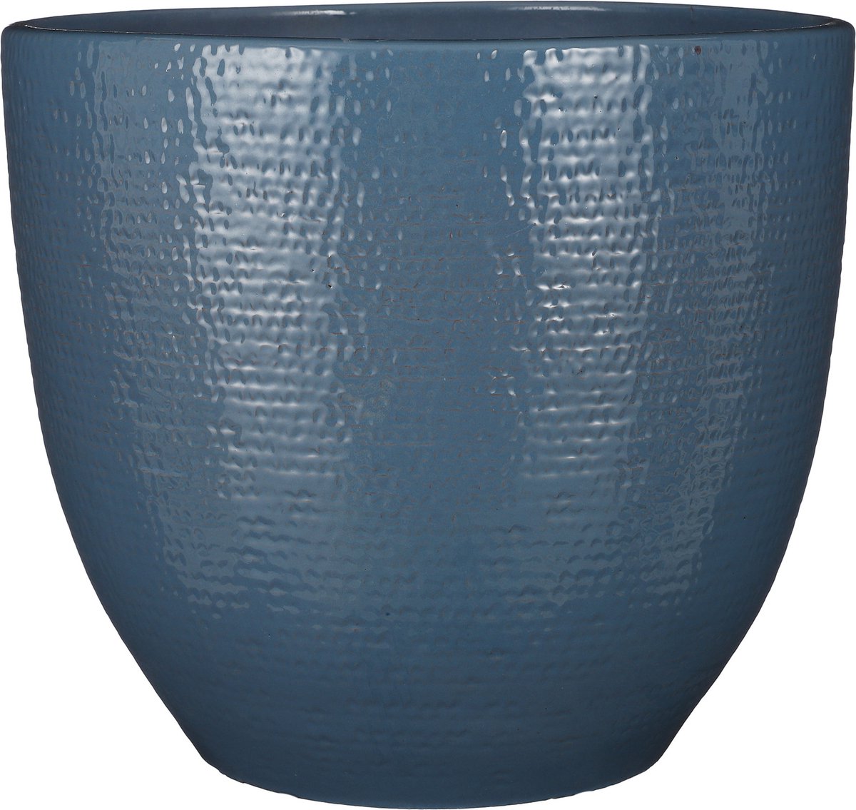 Mica Decorations - Plantenpot/bloempot - terracotta - blauw glans ...