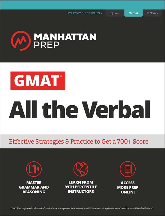 Manhattan Prep GMAT Prep- GMAT All the Verbal | 9781506249049 ...
