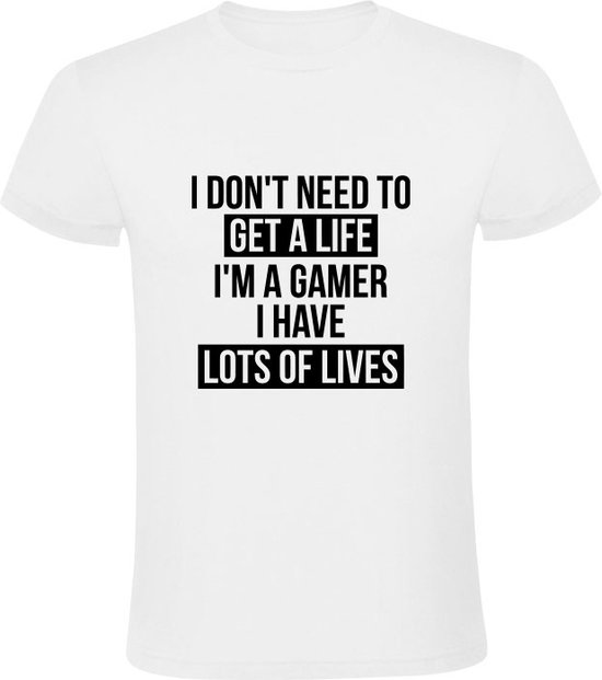 Gamer Life Heren T-shirt | Joystick | Controller | Game Console ...