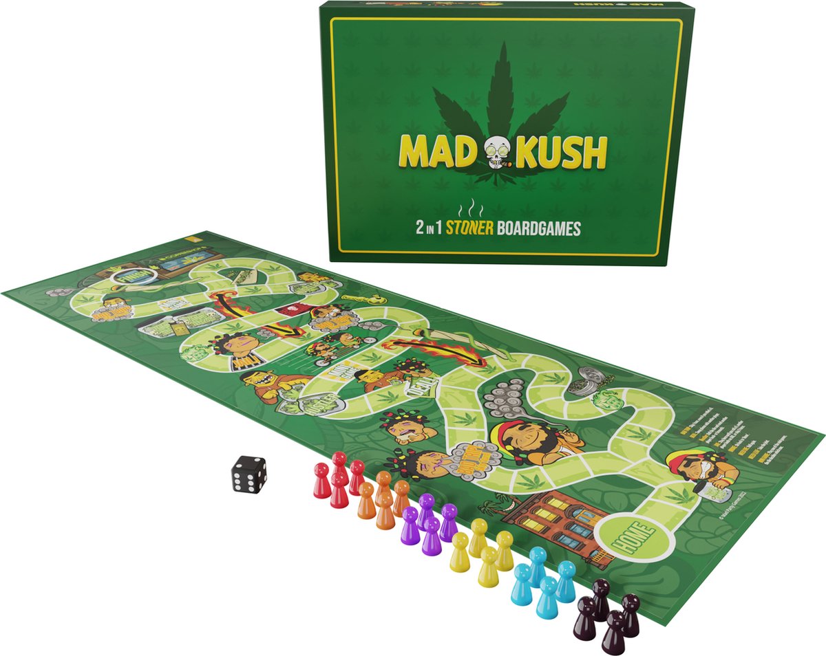 MadKush - 2 in 1 Bordspel - Wiet spel - cannabis spel - 420 - stoner ...