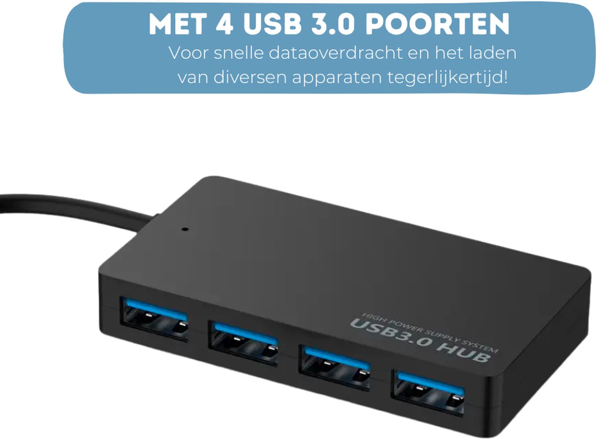 78Goods USB 3.0 Hub - 4 extra USB 3.0 A Poorten - 5 Gbps - USB Splitter ...