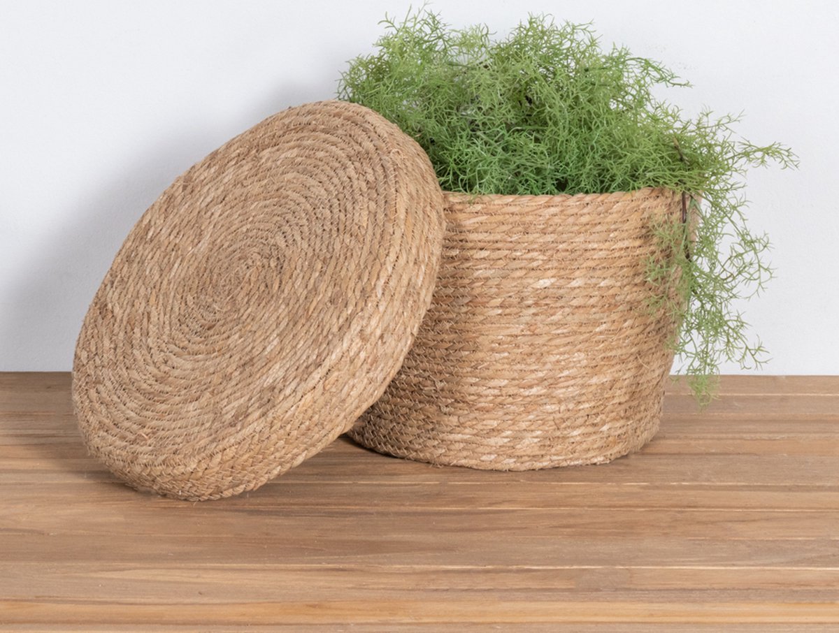 Mand Rotan - Bruin - Rond - Ø37cm - Groot - Mand Dorian - Giga Meubel ...