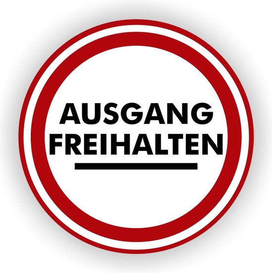 Ausgang freihalten Aufkleber | bol.com