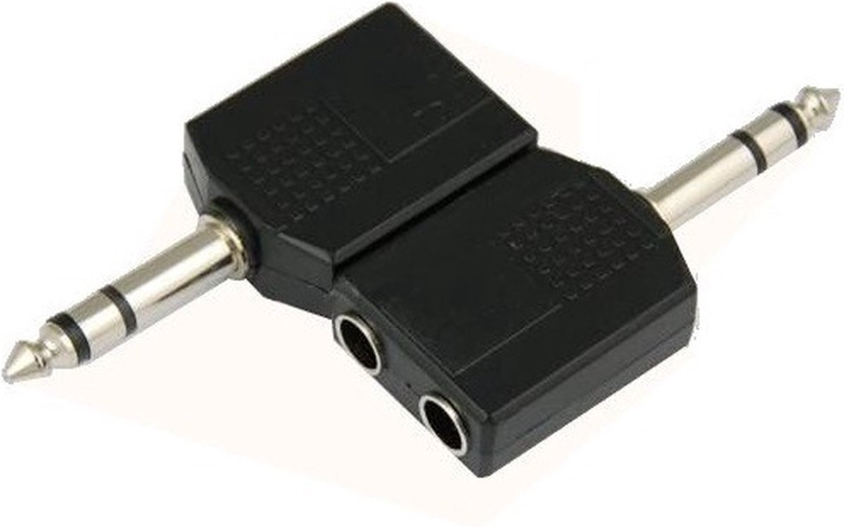 Jack verloopstekker 6.3mm - Male naar 2x female | bol.com