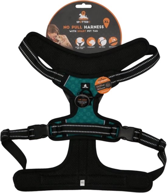 Spotted! PRO Harnas No-Pull – Borstomvang 72-100 cm – Hondentuigje met QR-penning –... | bol