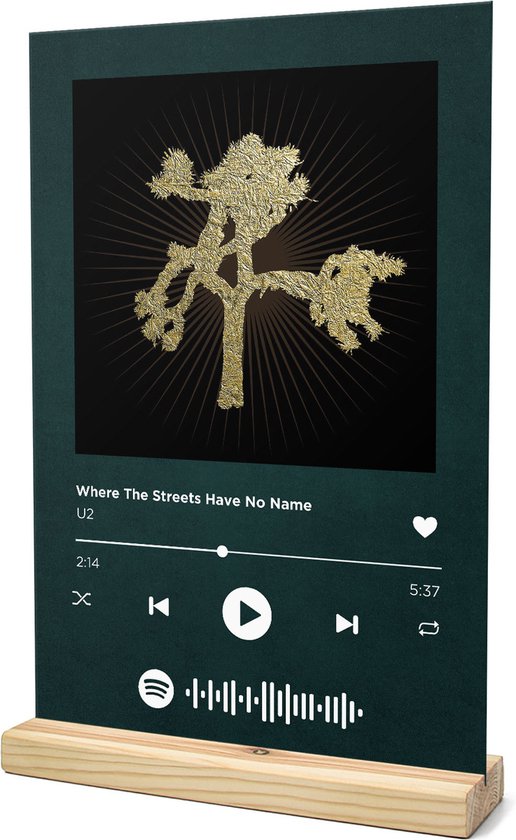 Songr Spotify Muziek Bordje - Where The Streets Have No Name - U2 ...