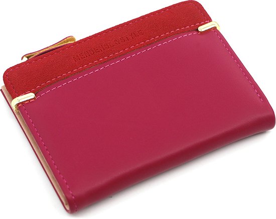 Dames Portemonnee - Handig & Klein Formaat – Donker Roze | bol