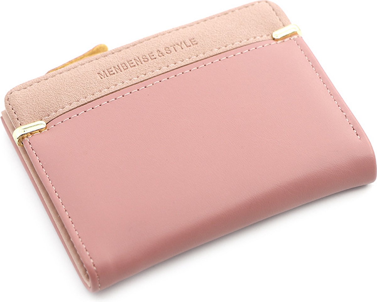 Dames Portemonnee - Handig & Klein Formaat - Roze | bol.com