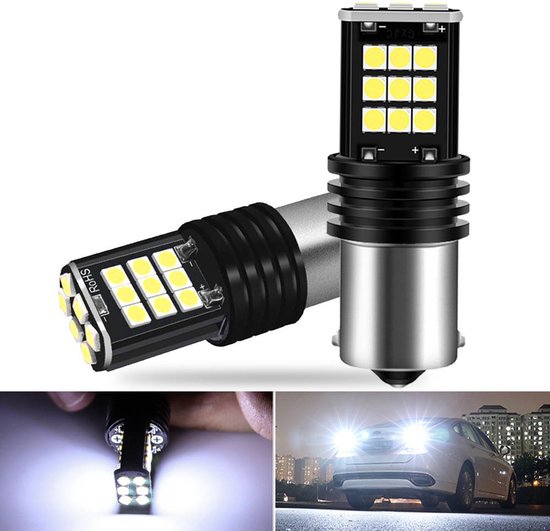 1156 Ba15s Led Achterlicht P21w Wit Set Bol 0847