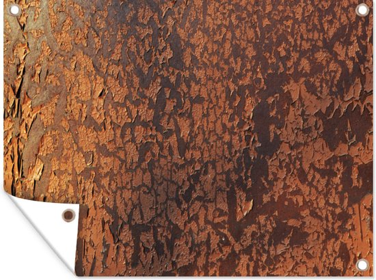 Muurdecoratie buiten Retro - Staal - Metalen - Roest - 160x120 cm ...