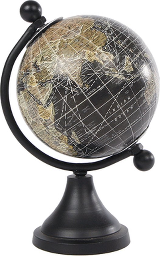 Decoratieve Wereldbollen - Wereldbol Mini Dia7,5x12cm Zwart | bol