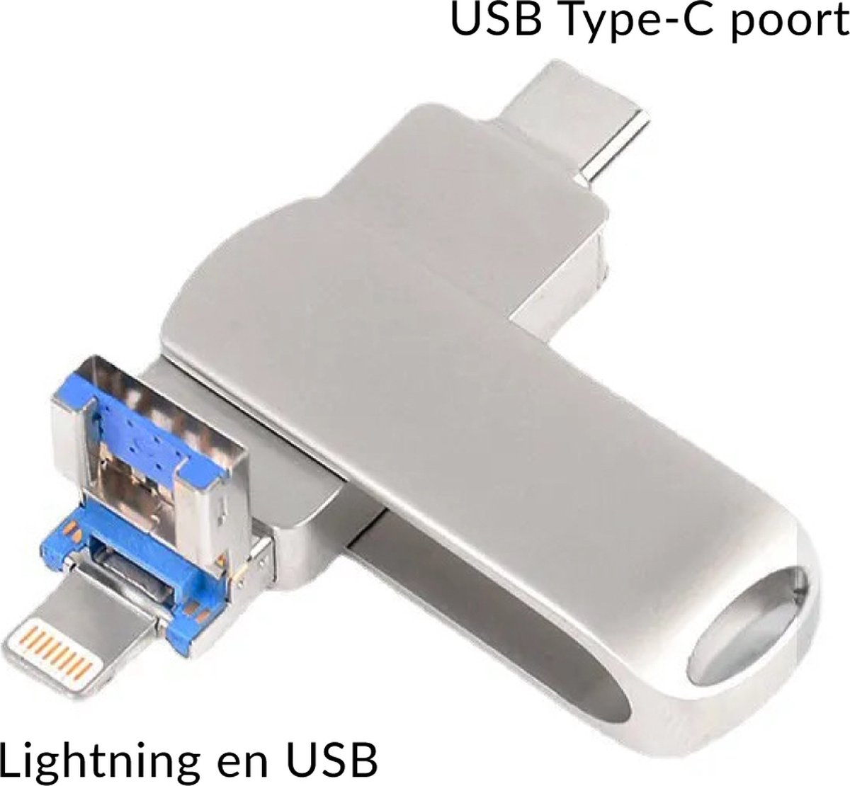 Multifunctioneel USB-Stick 64GB Metal | Simpel data, fotos en videos ...