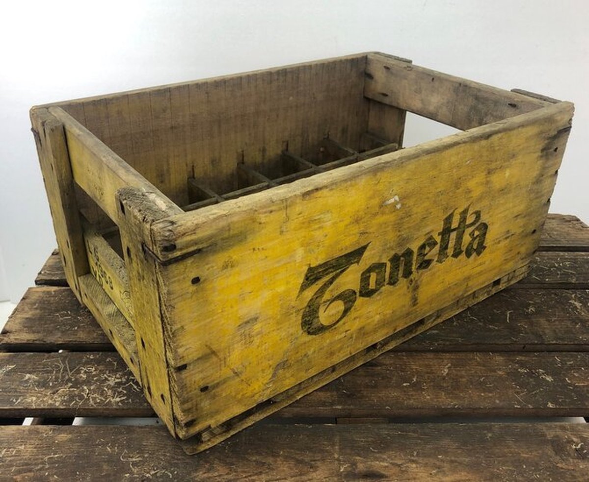 Houten brocante Flessenkrat - Tonetta - Bierkrat Gebruikt. | bol.com