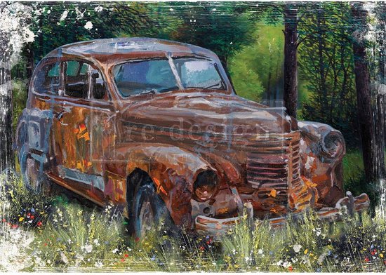Redesign - Decoupage Rice Paper - A 1 - This Rusty Car | bol