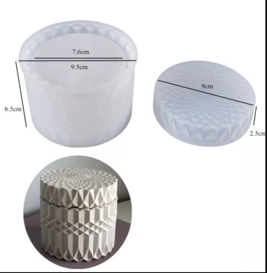 Siliconen mal pot Lara - jesmonite - epoxy - gips - gieten | bol.com