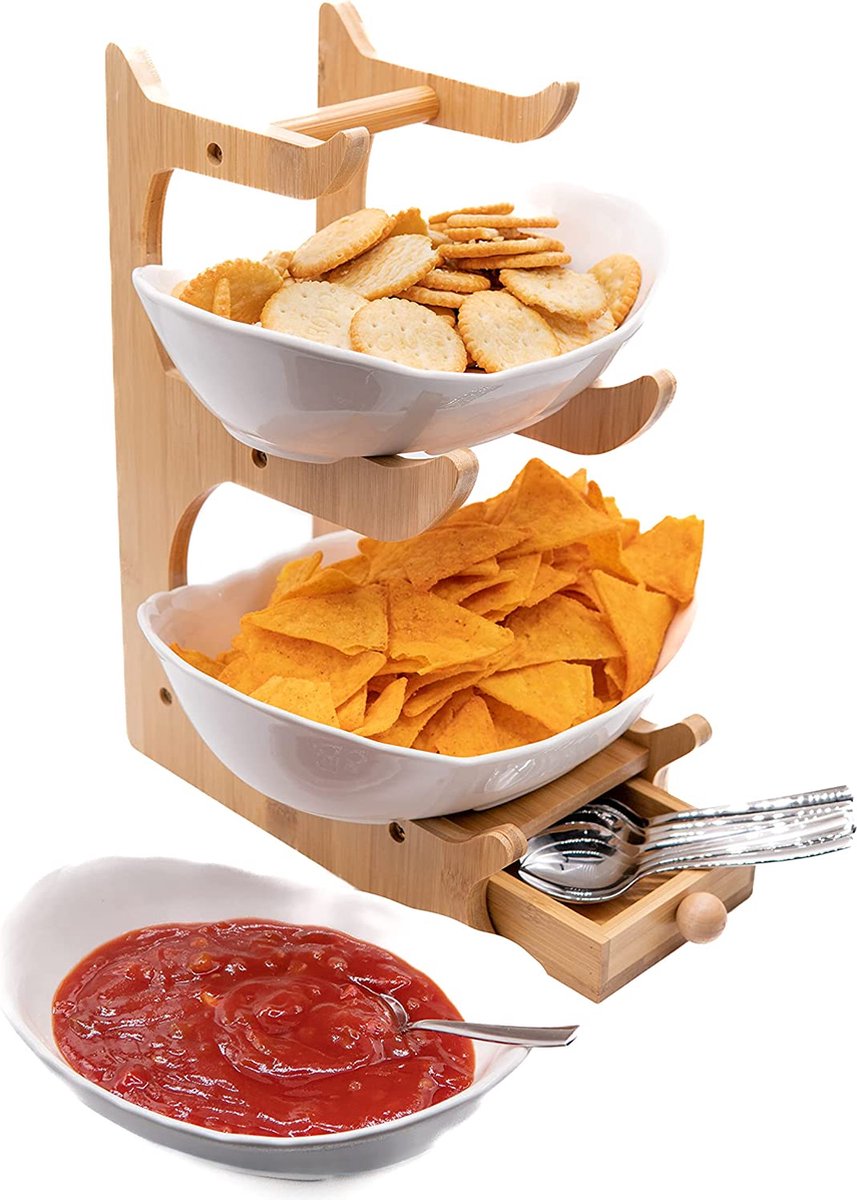 Presar Fruitetagère, 3 etages - rek van bamboe, met 3 etages en elk een ...