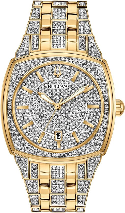 Bulova Phantom Crystal 98B323 Horloge - Staal - Goudkleurig - Ø 40 mm | bol