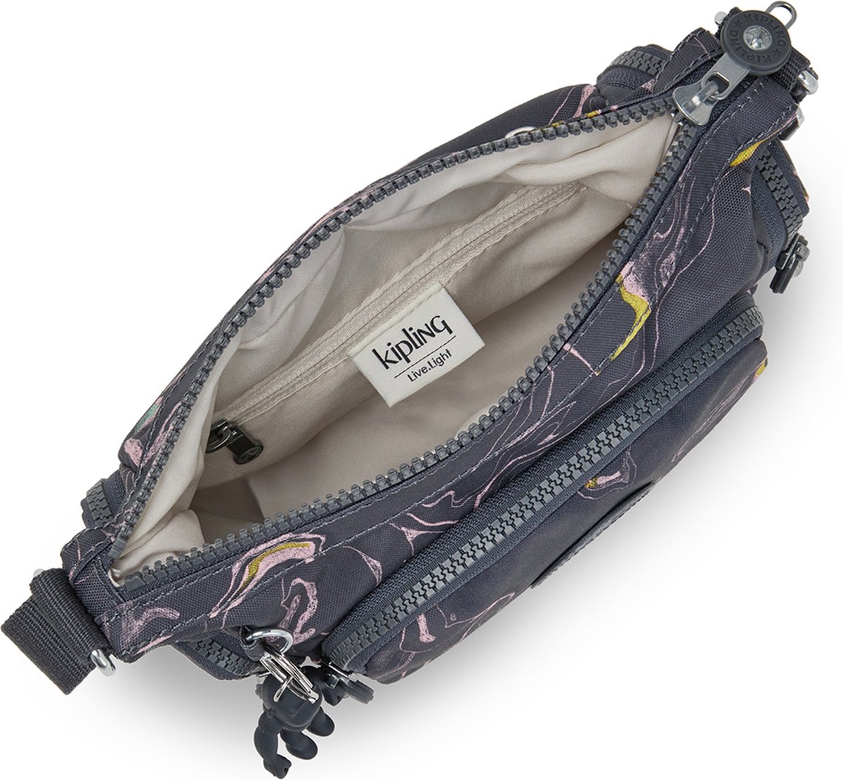 Kipling Gabbie Mini Schoudertas Soft Marble | bol.com
