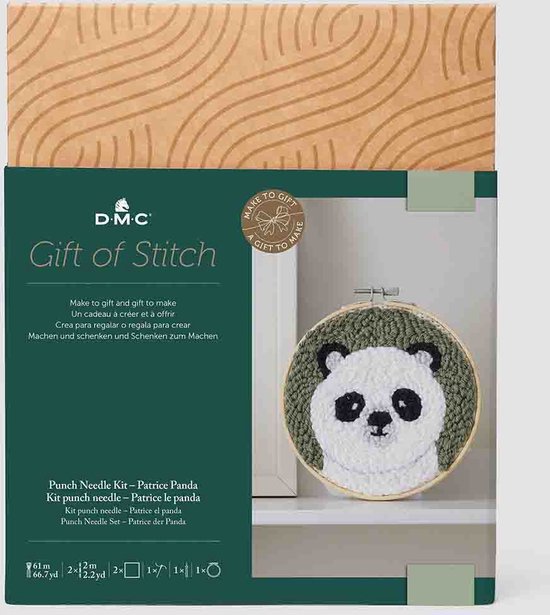 DMC Punch Needle kit panda | bol.com